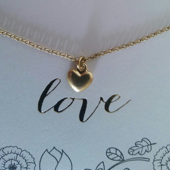 Lucky Feather | Jewelry | Lucky Feather Gold Heart Necklace | Poshmark